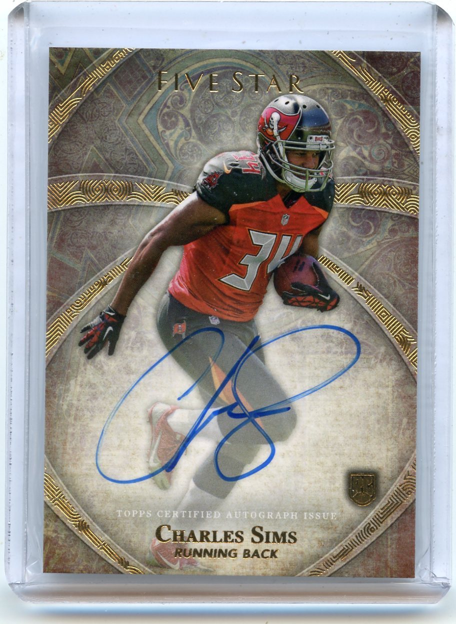 2014 TOPPS FIVE STAR #FSA-CS CHARLES SIMS AUTOGRAPH ROOKIE RC ...