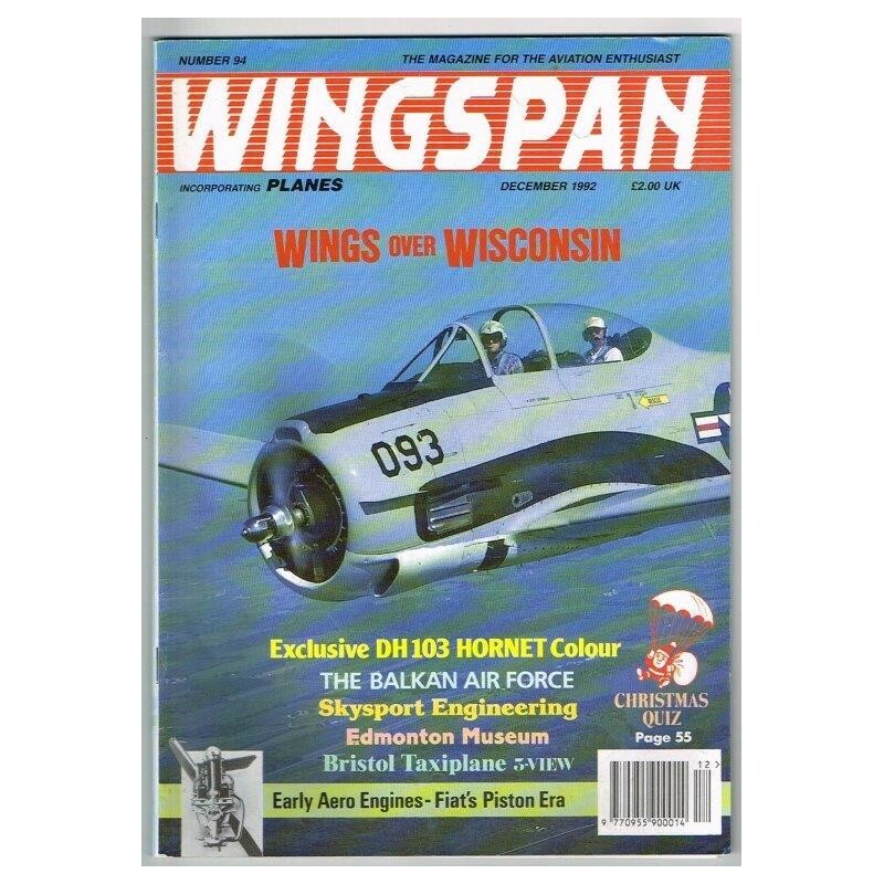 Wingspan Magazine December 1992 mbox307/a Wings Over Wisconsin | eBay