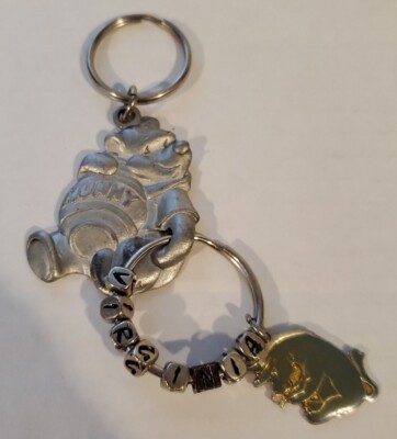 Winnie The Pooh Eeyore Pewter Key Chain Disney Charm Personalized ...