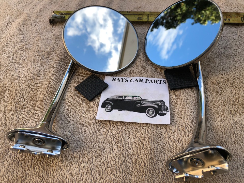 37-39-48-54 4" Round Vintage Style Right and Left Side View Mirrors Set ...