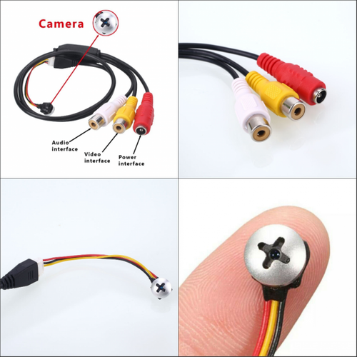 HD Smallest Security Camera 1000TVL HD Mini CCTV Pinhole Lens Micro ...