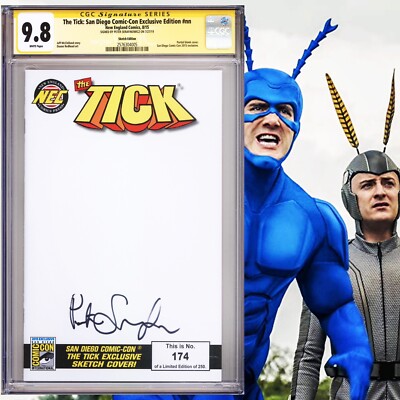 CGC SS 9.8 The Tick SDCC 2015 Exclusive Sketch Variant signed Peter ...