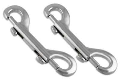 2 Pcs Heavy Duty 316SS Scuba Diving Double Swivel Snap Hook 4.5 ...