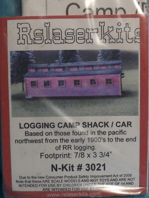 N SCALE LOGGING CAMP SHACK / CAR # 3021 by RS LASER | eBay