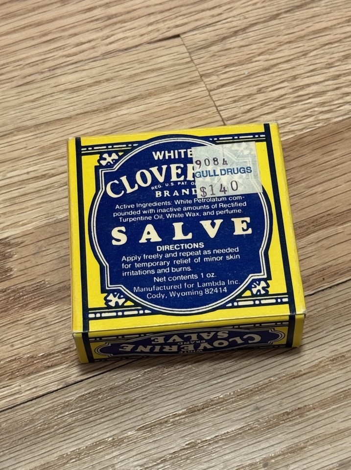 White Cloverine Petroleum Salve 1 Oz - NEW Discontinued NOS - Made In ...