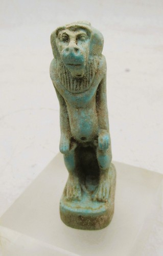 ANCIENT EGYPTIAN GLAZED FAIENCE STATUETTE OF TAWARET CA 500BCE SUPERB ...