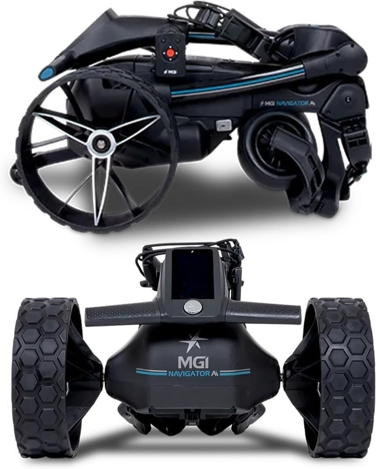 MGI Navigator Ai GPS+ Remote Control Electric Golf Push Cart Ultimate ...