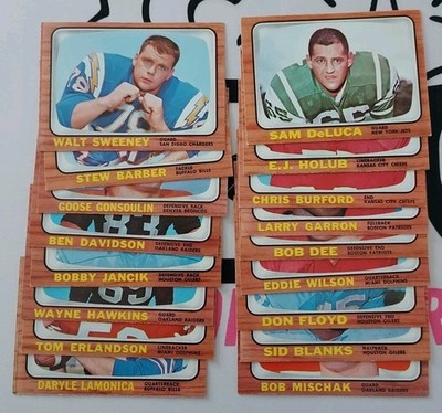 1966 Topps NFL Football Lot x17 VG Commons Duplicates | eBay