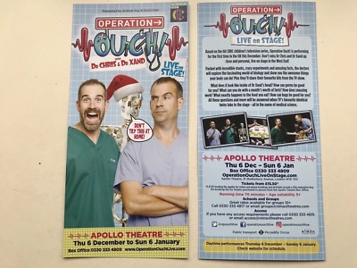 2x flyer OPERATION OUCH Live On Stage Apollo Theatre 2018 | eBay UK