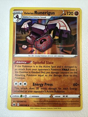 Galarian Runerigus 083/198 - Chilling Reign - Holo Rare - Pokemon TCG ...