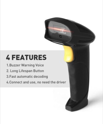 Barcode Scanners - Usb Barcode Scanner Black