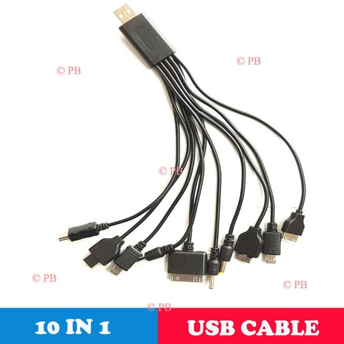 10 In 1 Multi Function Mobile Phones Game pin USB Charger Cable ...