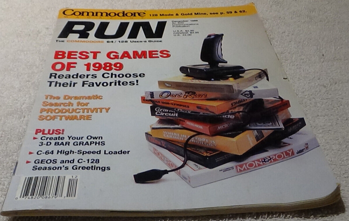 RUN Commodore 64/128 BEST Games Of 1989 Readers Choose Their Favorites ...