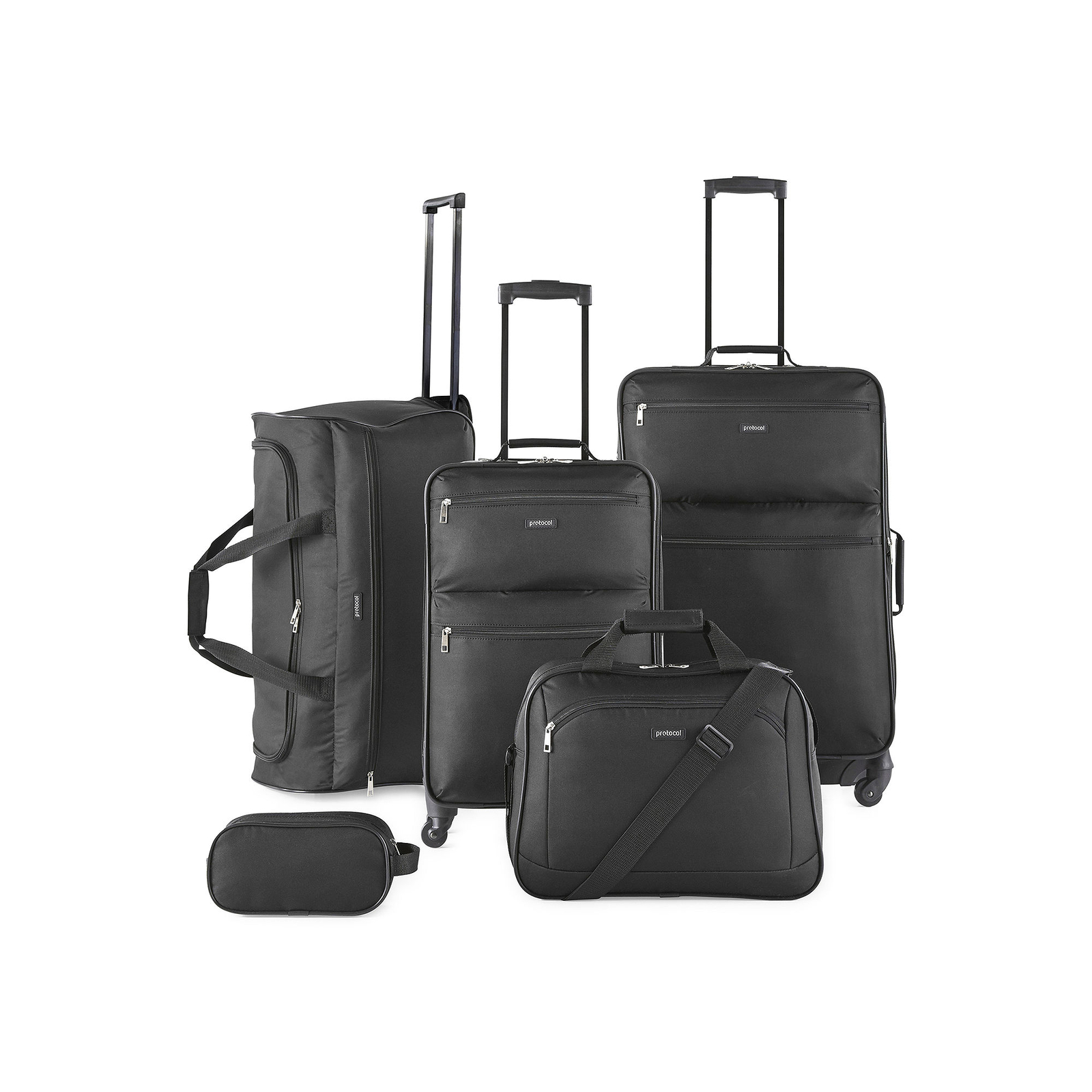 Protocol Bowden Softside 5-Pc. Luggage Set - NEW BLACK ONE SIZE ...