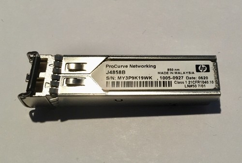 Genuine HP Procurve J4858B Gigabit 1000Base-SX LC 850nm SFP Transceiver ...