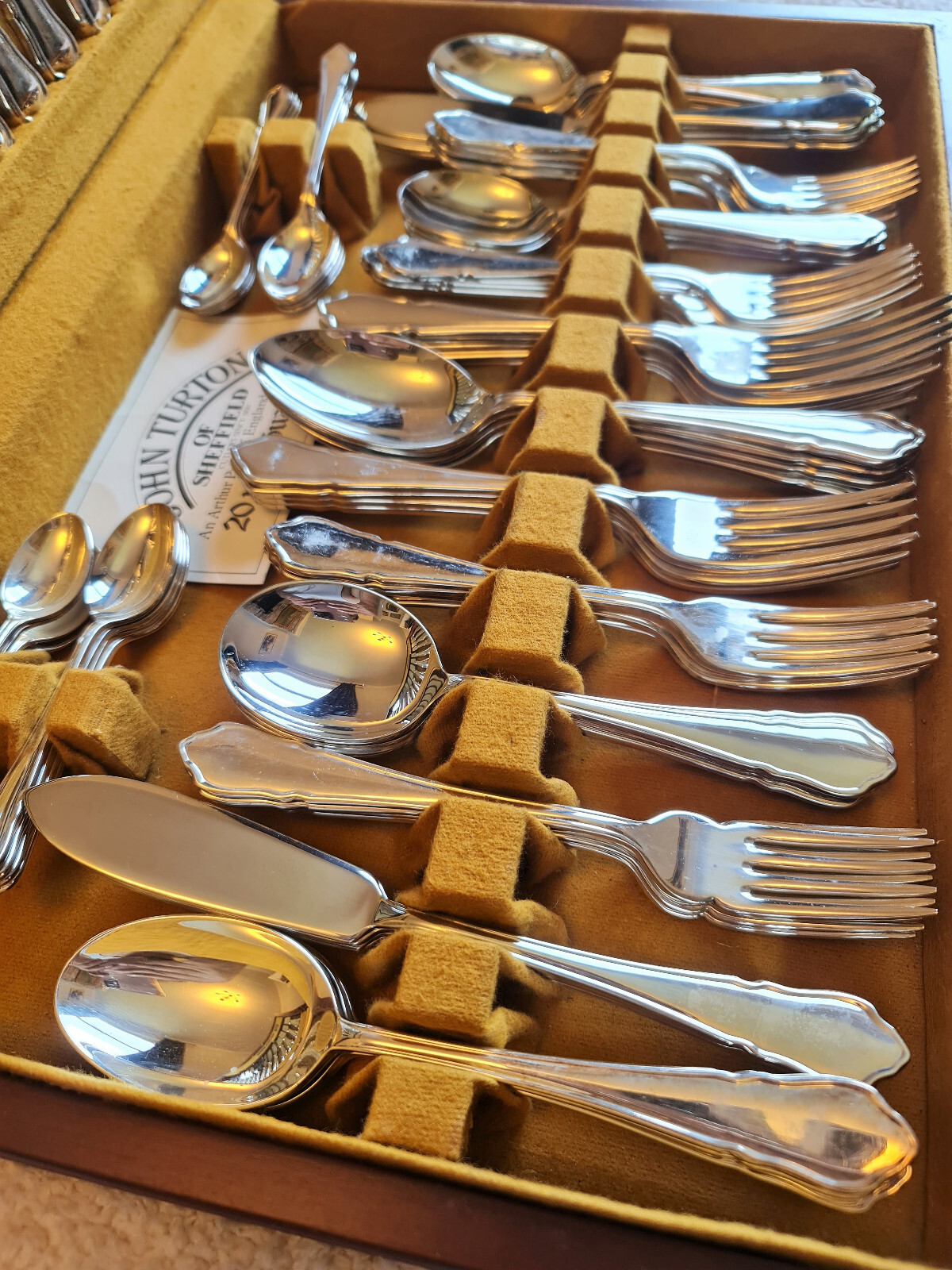 Arthur Price Silver Plated Cutlery Set | 84 Pieces | Mahogany Box ...