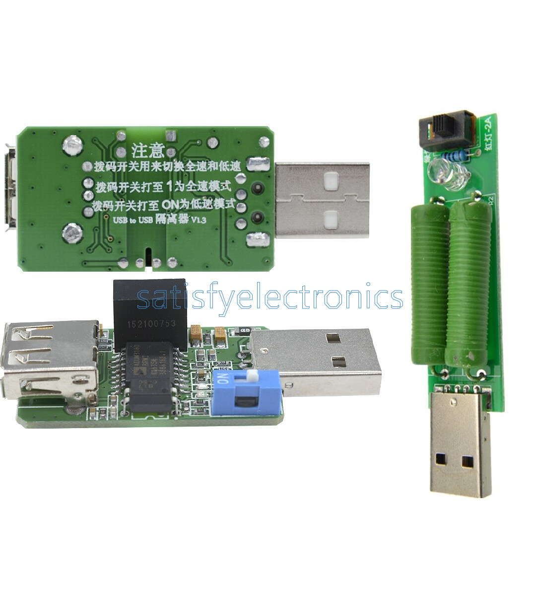 1500V USB to USB Isolator Module ADUM3160 ADUM4160 Isolation USB Load ...