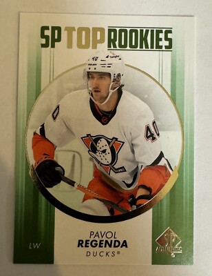 Pavol Regenda SP Top Rookies Green 2021-22 SP Authentic Anaheim Ducks ...