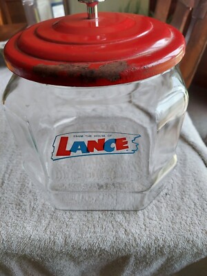 Lance display glass jar with metal lid | eBay