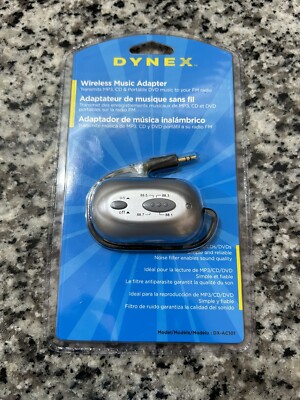 Dynex Wireless Adapter MP3 CD Portable DVD Music To You Car FM Radio | eBay