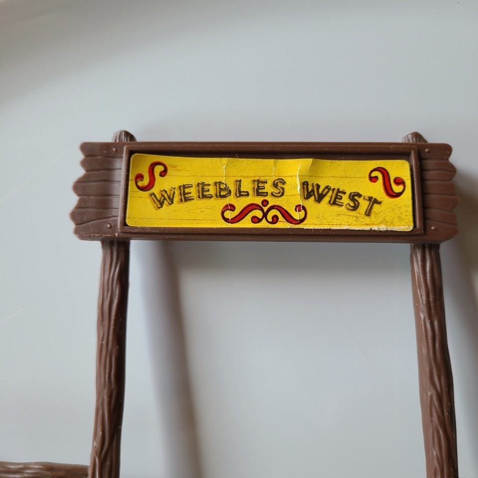 Htf Vintage Weebles Wobble Western Town Weeble West Sign Only | eBay