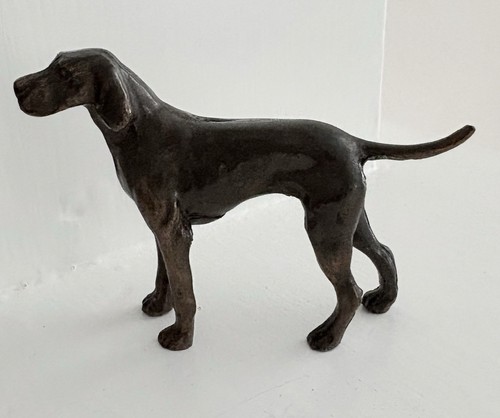 Vintage Miniature Dog German Shorthair Pointer Metal Figurine LOVELY | eBay