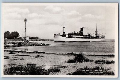 Finland Postcard S/S Ilmatar Weekly Sailings Hull c1950's RPPC Photo | eBay