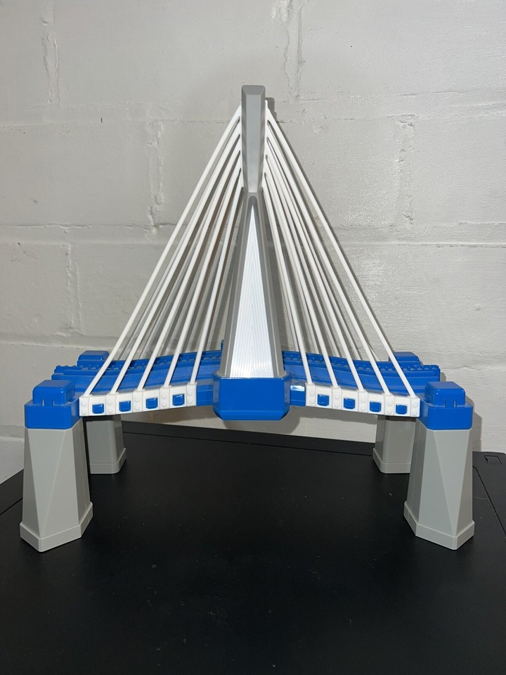 Fisher Price GeoTrax Big City Rainbow Bridge J9520 Works! Big Blue ...