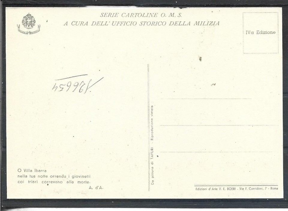1937 ITALY SPAIN CIVIL WAR FASCIST PROPAGANDA MILITIA SIGN TAFURI | eBay