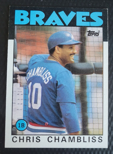 1986 Topps TCG First Base CHRIS CHAMBLISS Atlanta Braves MLB Baseball ...