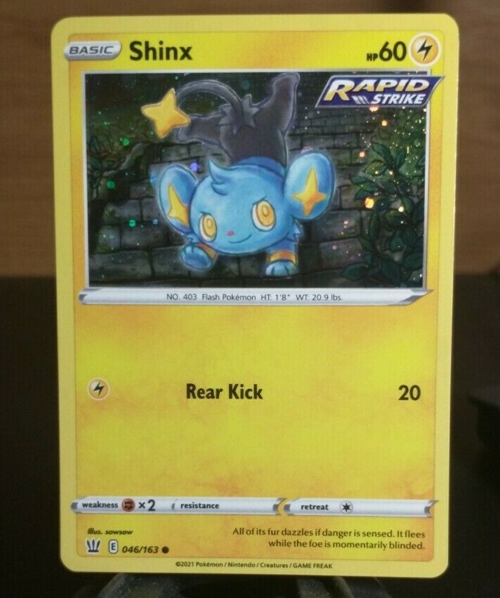 Shinx 046/163 NM Cosmos Holo Promo Battle Styles Near Mint Foil Pokemon ...