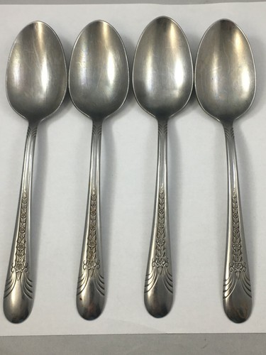 4 Silco Stainless USA Oval Soup Spoons 7 3/8" Flatware | eBay