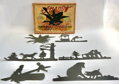 Seldom Seen Antique 1901 SHADOW CUTTINGS Drawing Game by PARKER ...