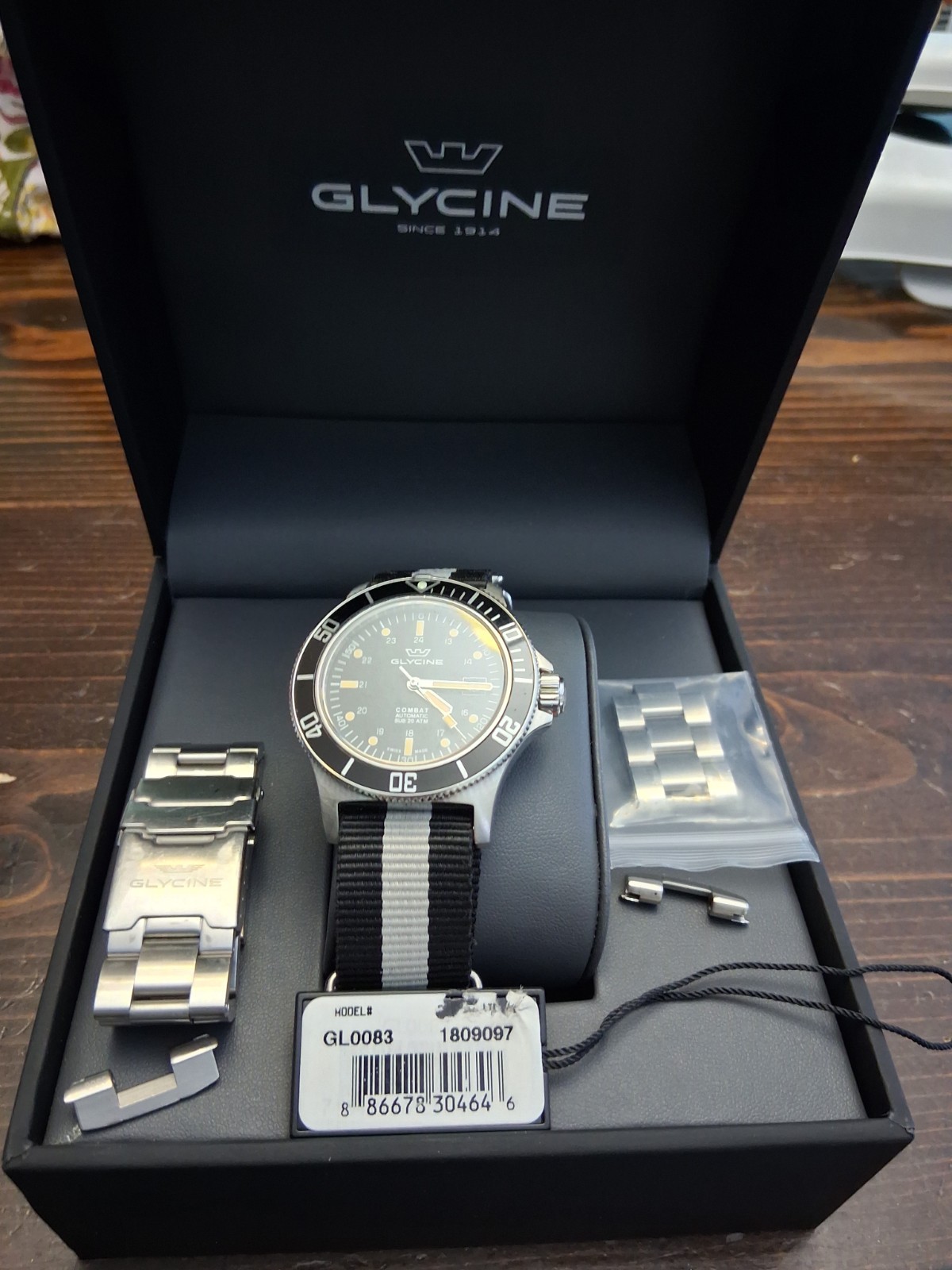 Glycine GL0083 Combat Sub Automatic Stainless Steel W… - Gem