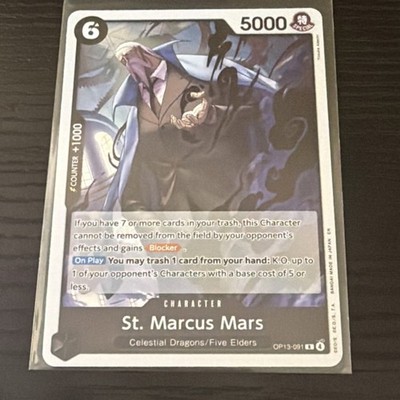 One Piece TCG OP13-091 St. Marcus Mars Rare Foil English Carrying On ...