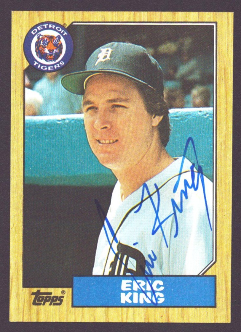 ERIC KING 1987 Topps #36 AUTOGRAPH Signed TIGERS AUTO White Sox Indians ...