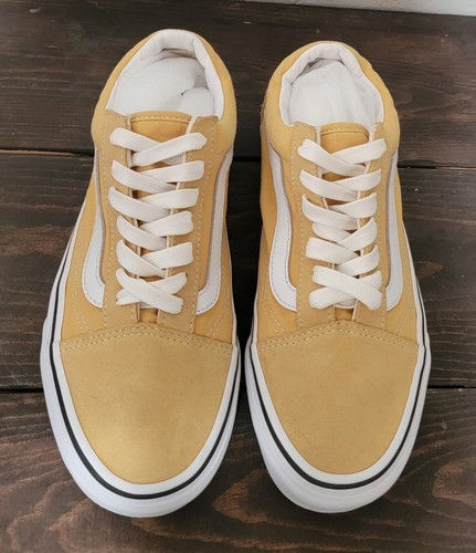 Vans Old Skool Flax Yellow Mustard & White Shoes Size M 5.5 W 7 Suede ...