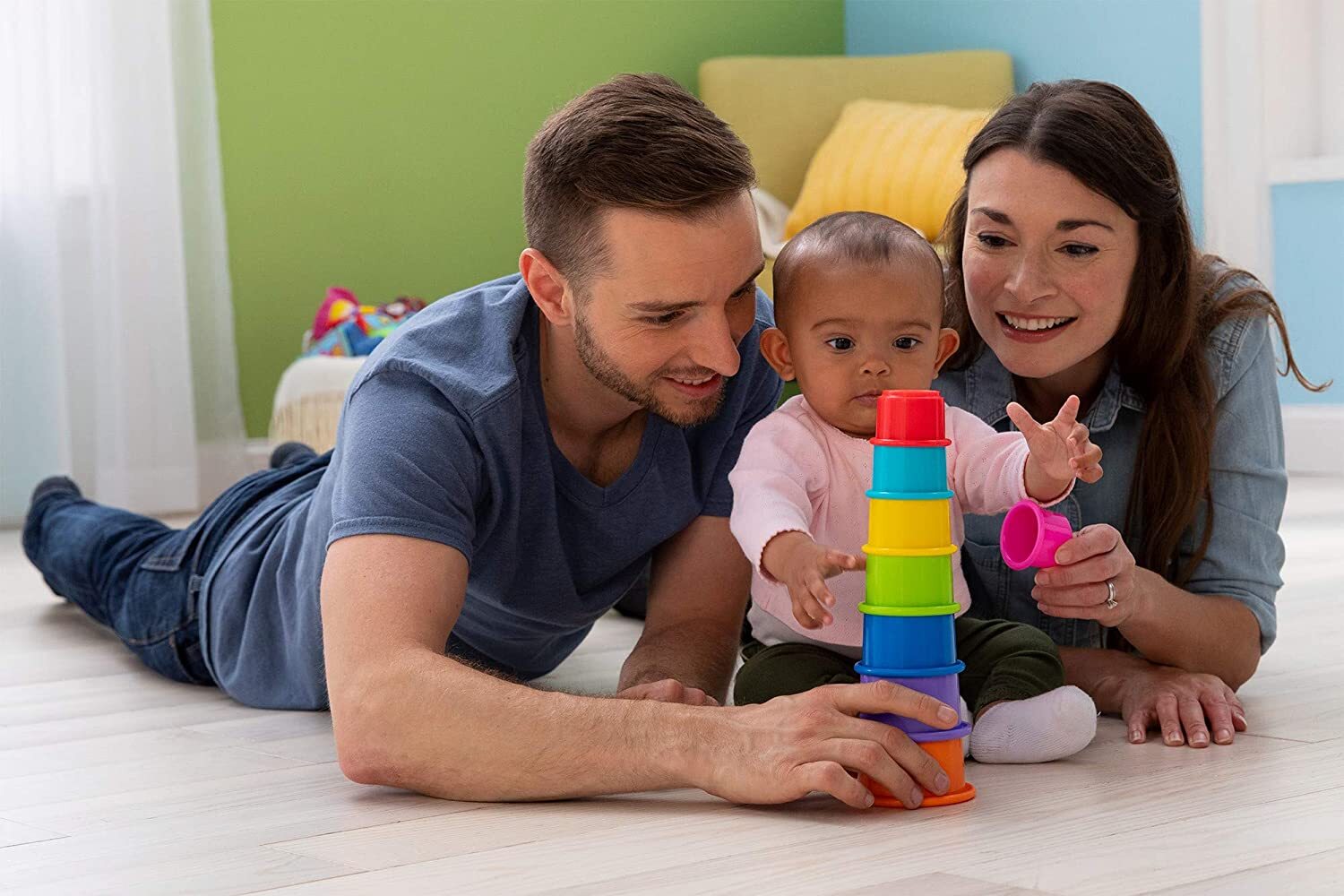 LAMAZE - Pile And Play Stacking Cups - Stacking And Nesting Toy Set ...