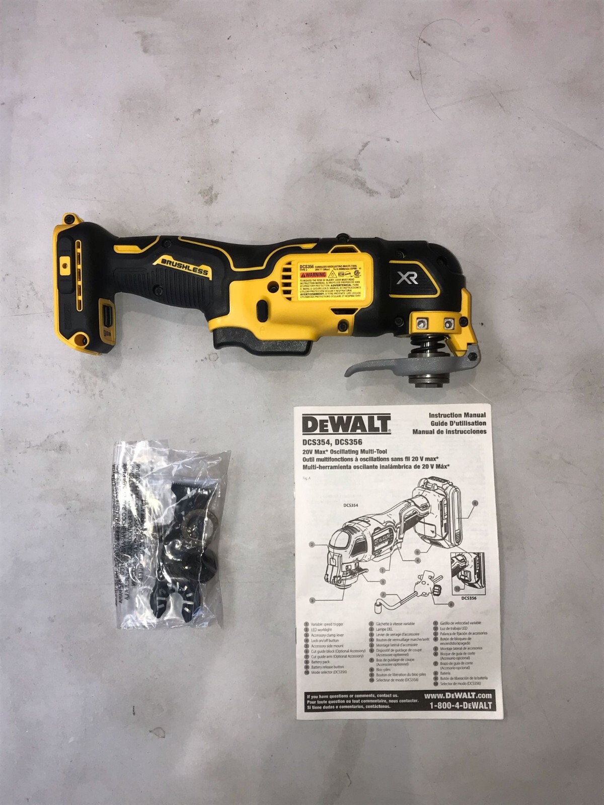 DEWALT DCS356 20V 20 Volt MAX XR Brushless 3-Speed Oscillating Multi ...