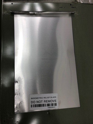 TRANE BAYBARM011A Barometric Relief Damper For TRANE Package Units ...