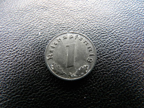 Germany 1942 A 1 pfennig Coin Rare WWII Eagle Reichspfennig zinc ...