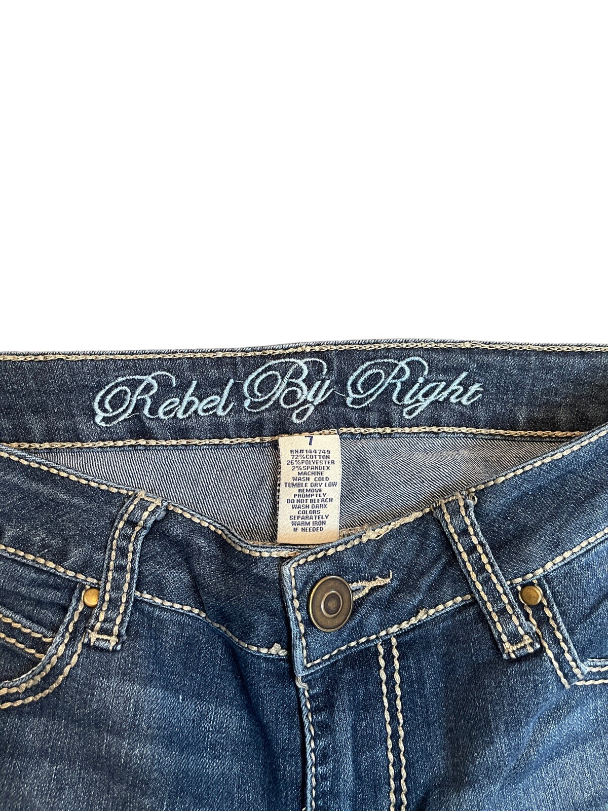 Rebel by Right Y2K 2000’s Low Rise Flare Bottom Blue Denim Jeans ...