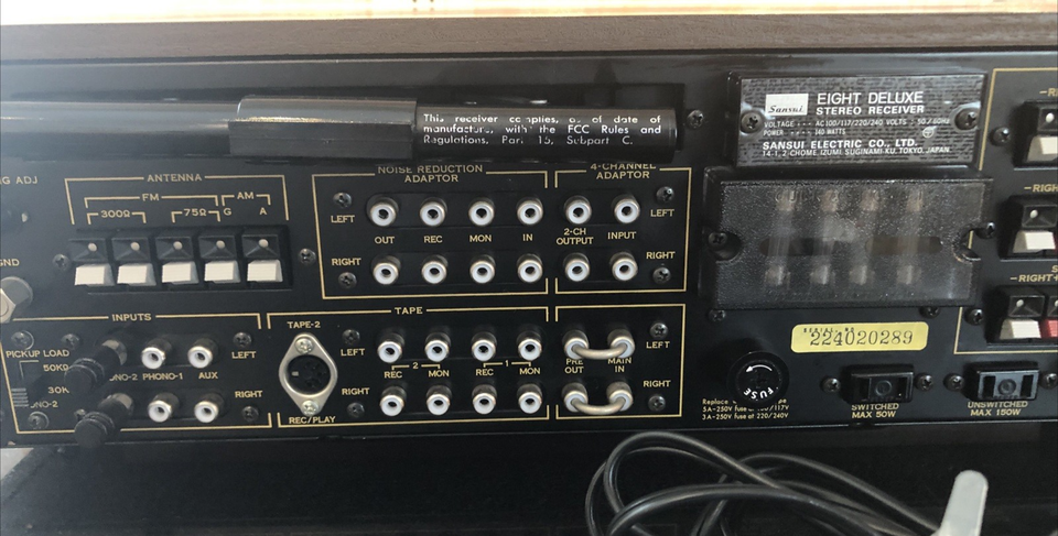 Sansui EIGHT DELUXE AM/FM Stereo 60 W Tuner Amplifier Open Box Perfect ...
