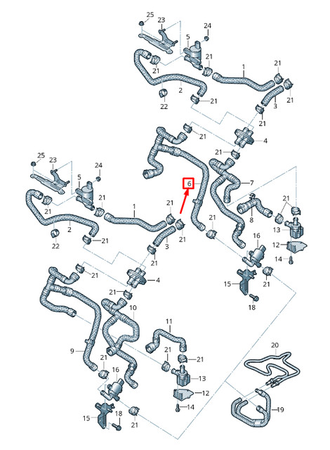 Audi 8k0 819 332 K HVAC Heater Hose for sale online | eBay