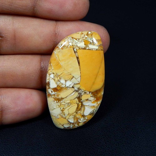Natural Yellow Brecciated Mookaite Cabochon Fancy Gemstone Loose 36 Cts ...