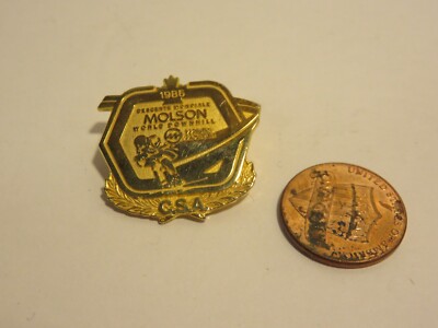 1986 MOLSON WORLD DOWNHILL SKIING CSA WHISTLER MOUNTAIN LAPEL PIN ...
