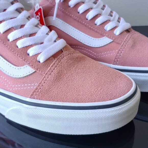 Vans Men's Old Skool Suede/Canvas Sneaker in Cool/Unique Rose Dawn/True ...