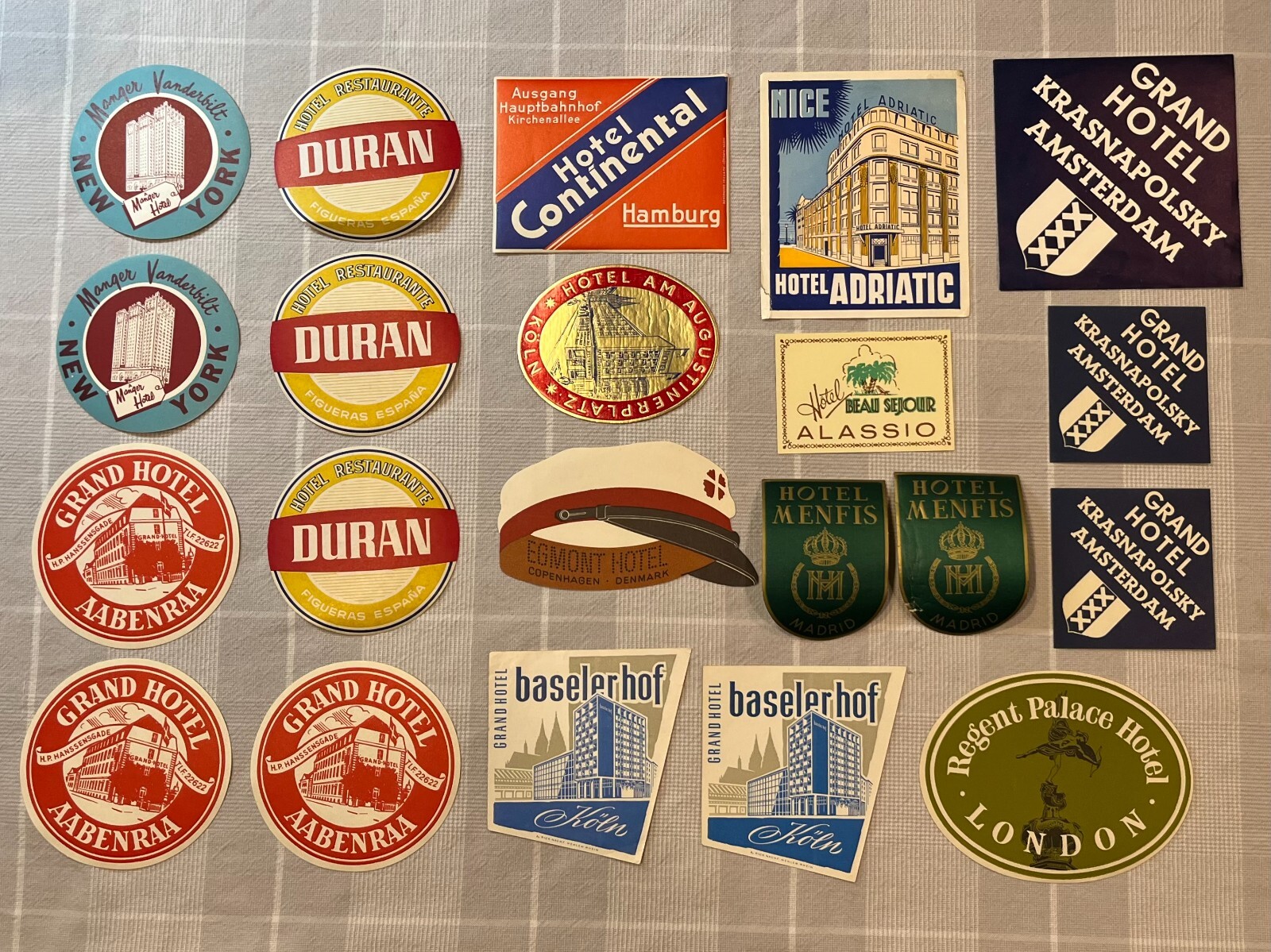 (21) Vintage Hotel Luggage Labels | eBay