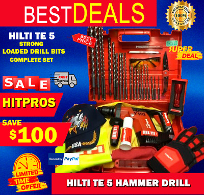 HILTI TE 5, L@@K, FREE EXTRAS, STRONG, DURABLE, LOADED DRILL BITS, FAST ...