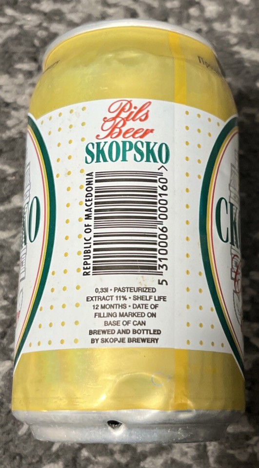 Skopsko Pils Beer Can Ckoncko from Macedonia 330 ml | eBay